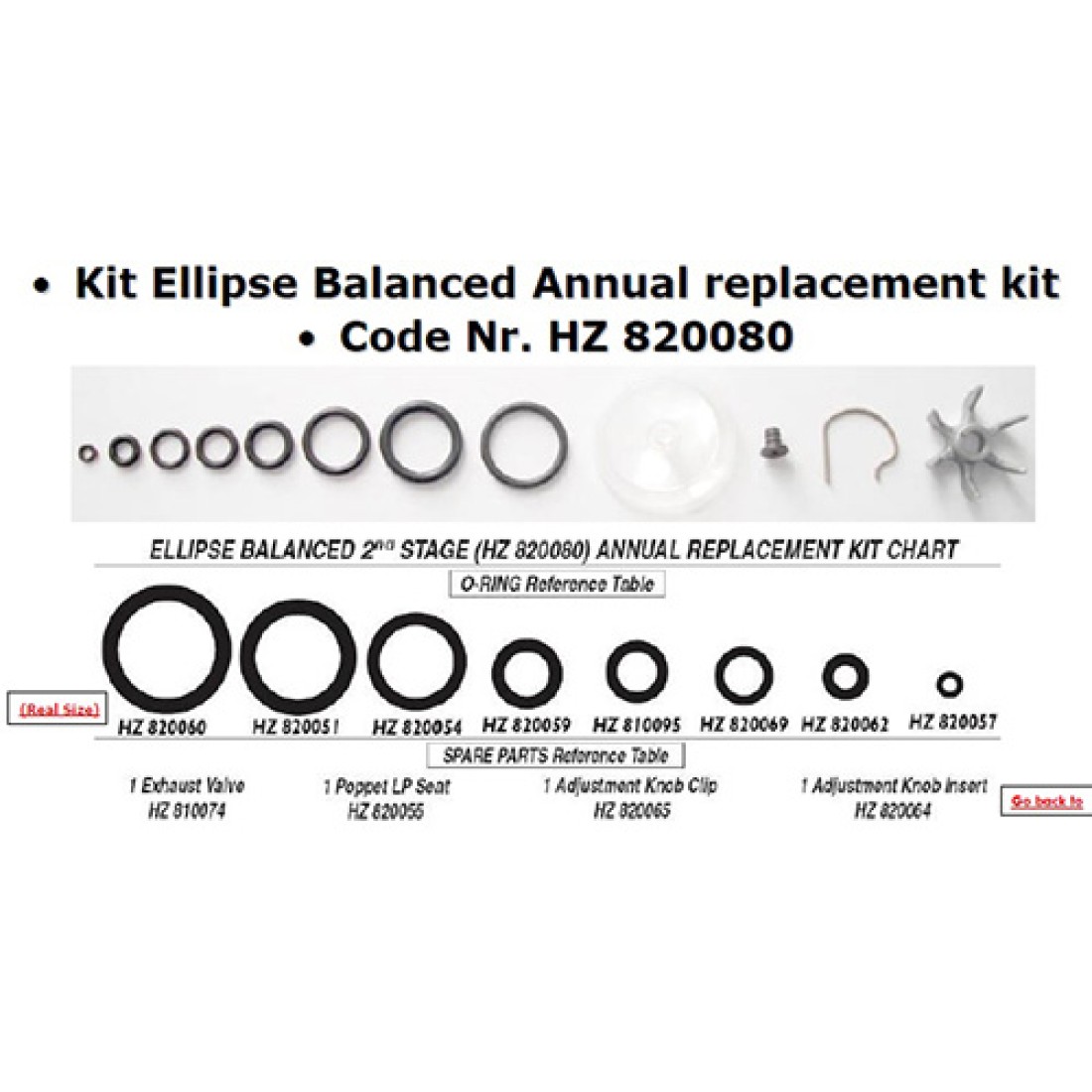 CRESSI Maintenance Kit 2nd Stage Ellipse - HZ820080